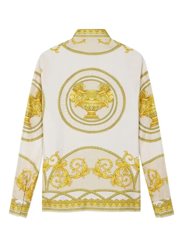 Versace La Coupe Des Dieux Silk Shirt - Neutrals