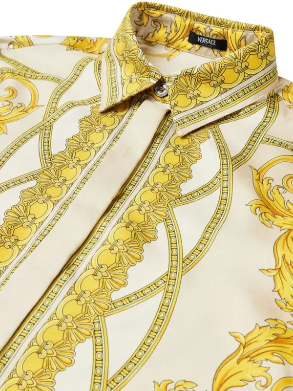 Versace La Coupe Des Dieux Silk Shirt - Neutrals
