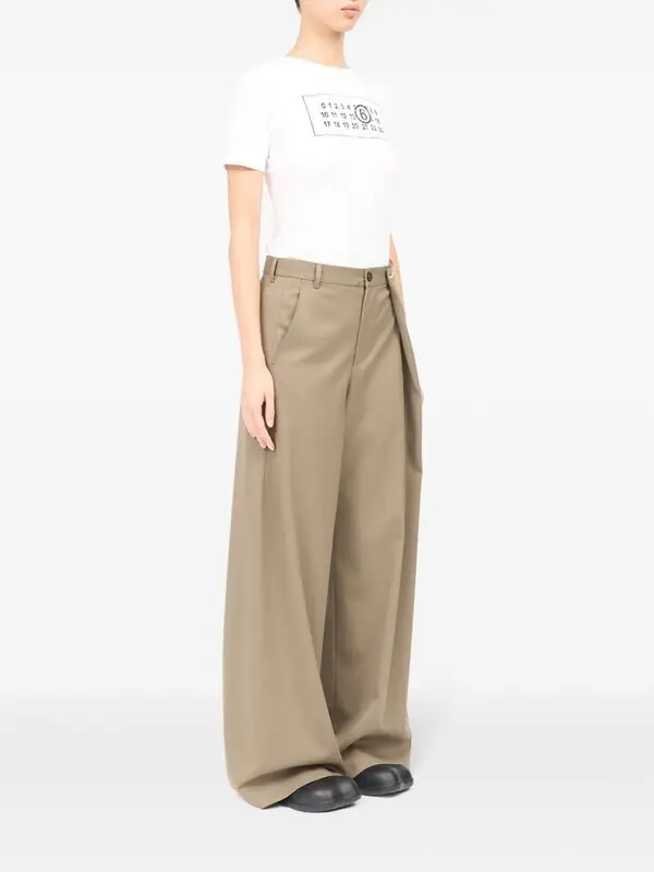 MAISON MARGIELA Tailored Wide-leg Trousers - Neutrals