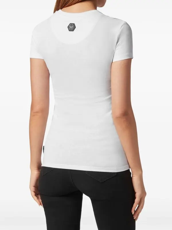 Philipp Plein Tattoo-embellished T-shirt - White