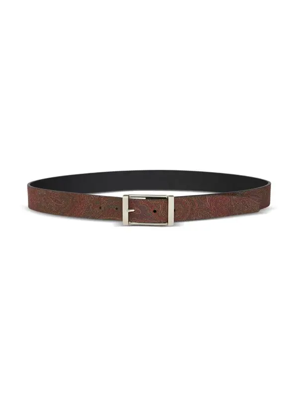 Etro Reversible Leather Belt - Brown