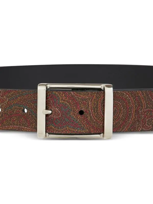Etro Reversible Leather Belt - Brown