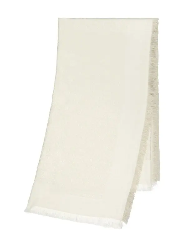 Tory Burch T-monogram Jacquard Traveler Scarf - Neutrals