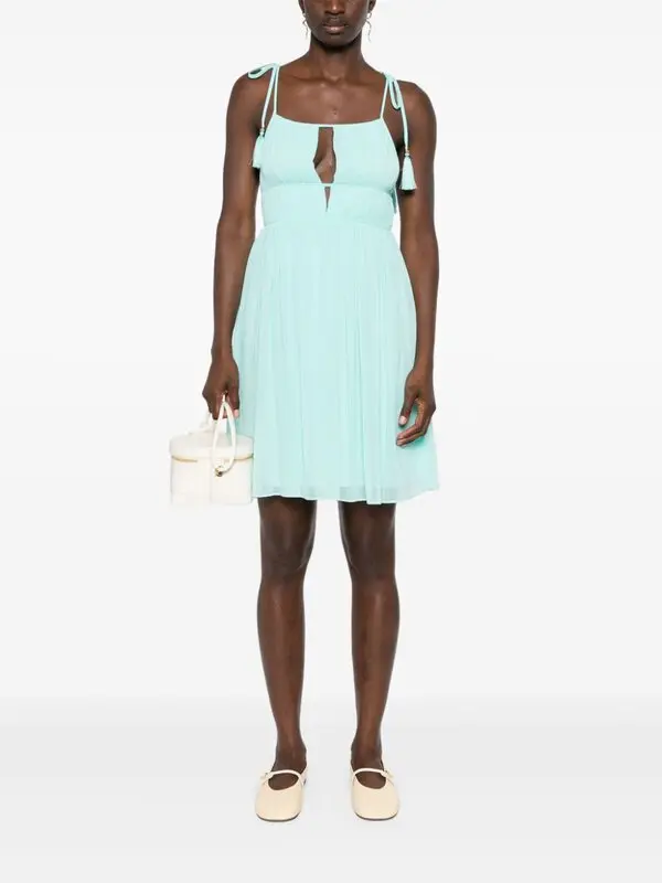 Patrizia Pepe Plissé Crepe Mini Dress