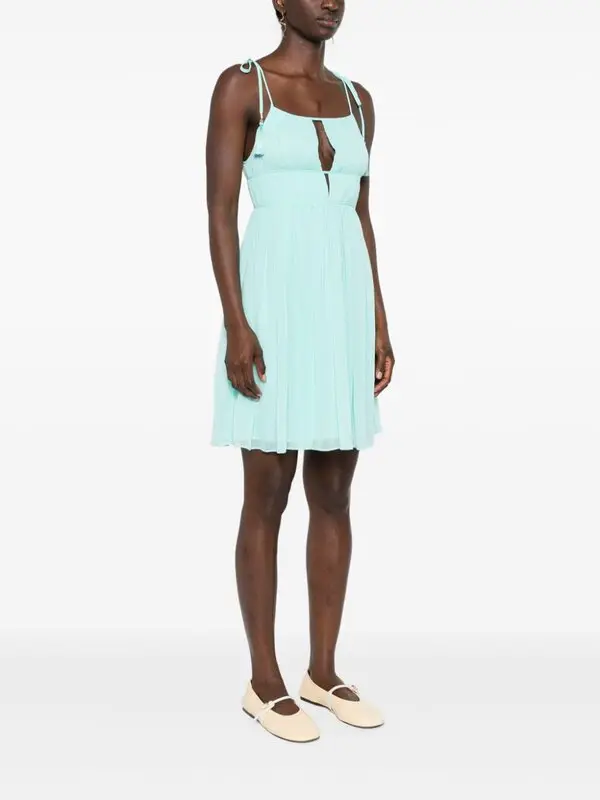 Patrizia Pepe Plissé Crepe Mini Dress