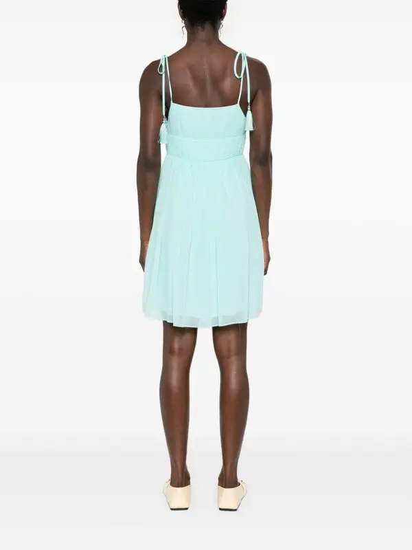 Patrizia Pepe Plissé Crepe Mini Dress