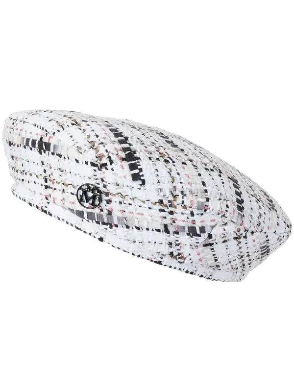 MAISON MICHEL Billy Tweed Beret - White