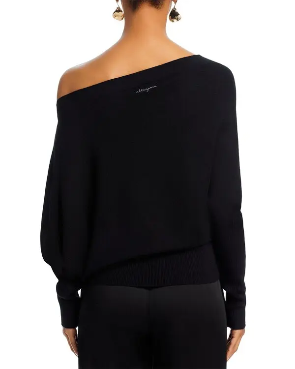 Altuzarra Grainge Cashmere Open Neck Sweater - Black