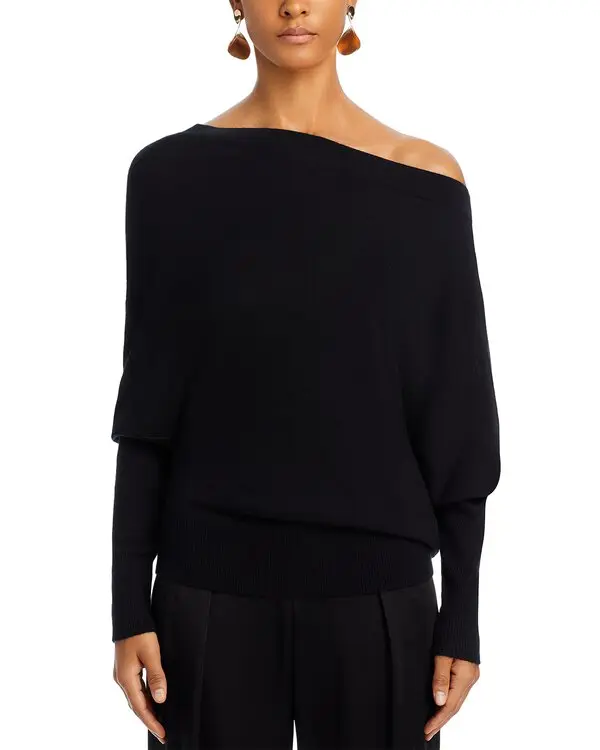 Altuzarra Grainge Cashmere Open Neck Sweater - Black