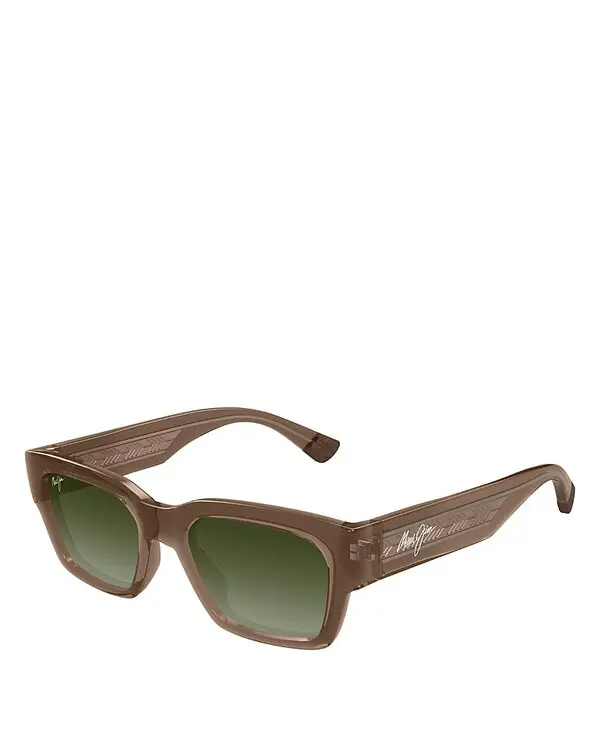 Maui Jim Kenui Rectangular Sunglasses - Brown