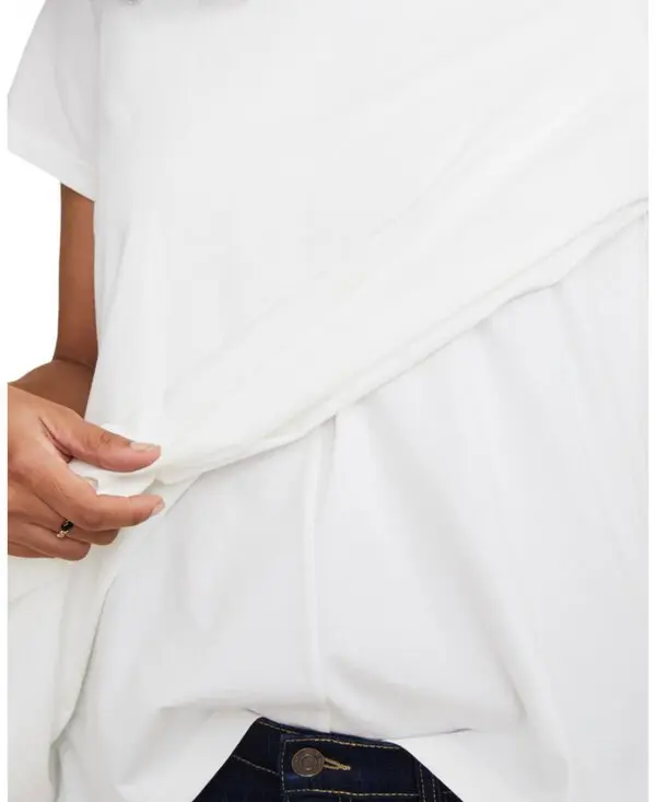 Hatch Collection Maternity Nursing Tee - White