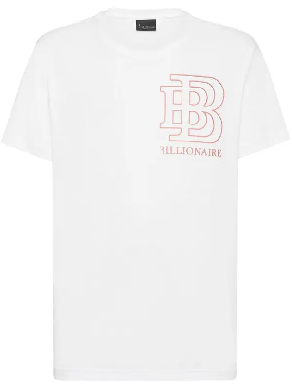 BILLIONAIRE Logo-print Cotton T-shirt - White