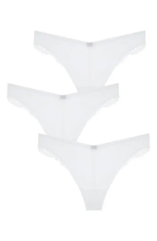 JOURNELLE Allegra Jolie 3-pack Thong - Blanc