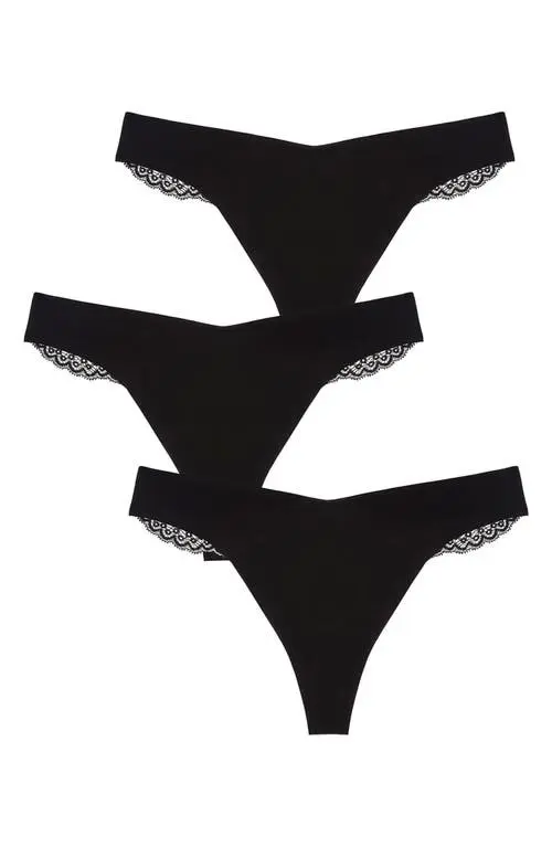 JOURNELLE Allegra Jolie 3-pack Thong - Noir
