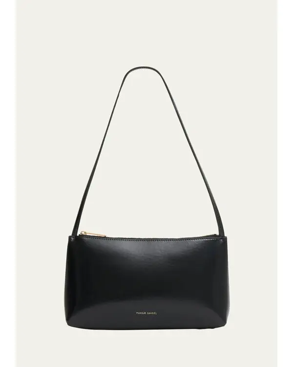MANSUR GAVRIEL Gaia Leather Shoulder Bag - Black/flam
