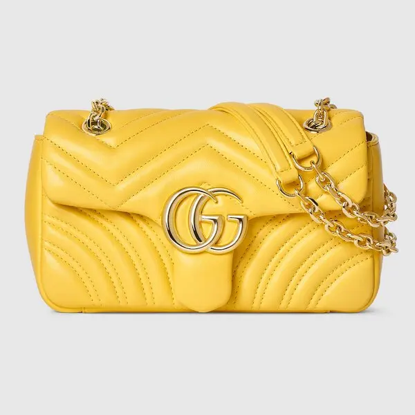 Gucci Gg Marmont Small Shoulder Bag - Yellow