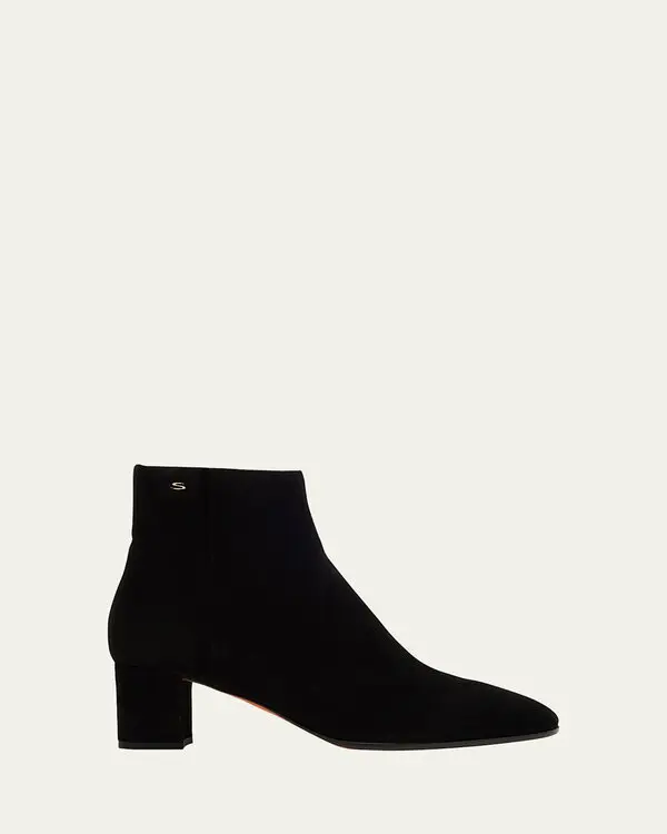 Santoni Suede Ankle Booties