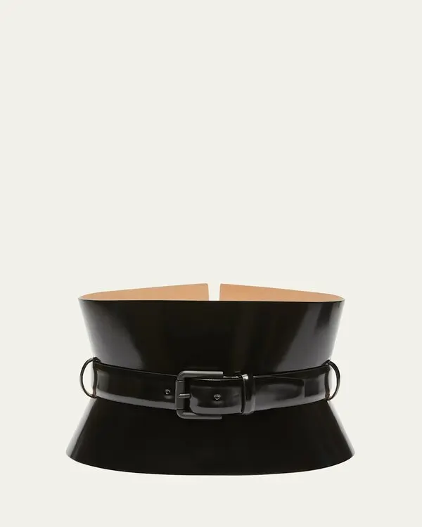 Max Mara Bustier Patent Leather Belt