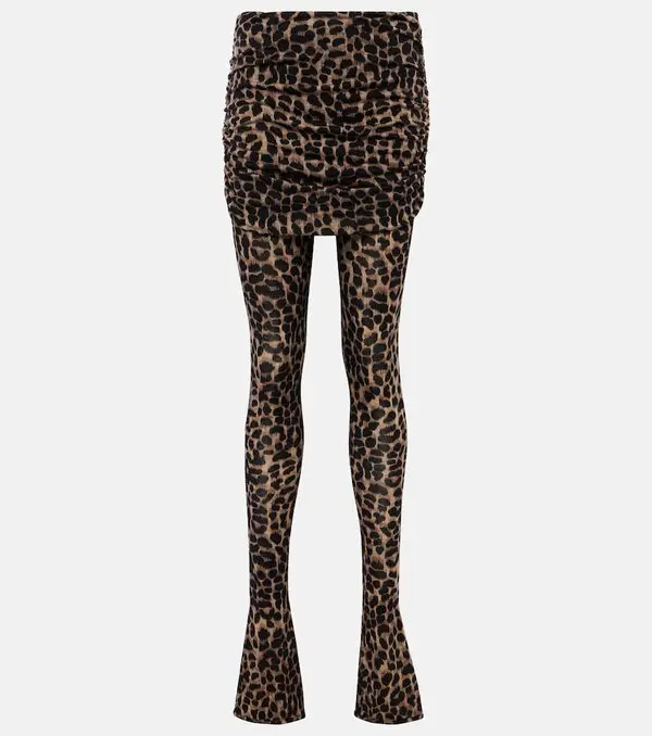 Blumarine Wool Leggings - Beige