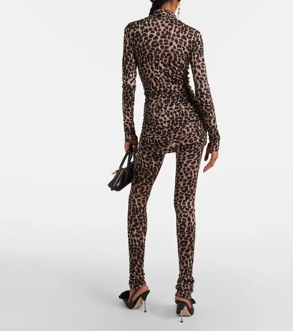 Blumarine Wool Leggings - Beige