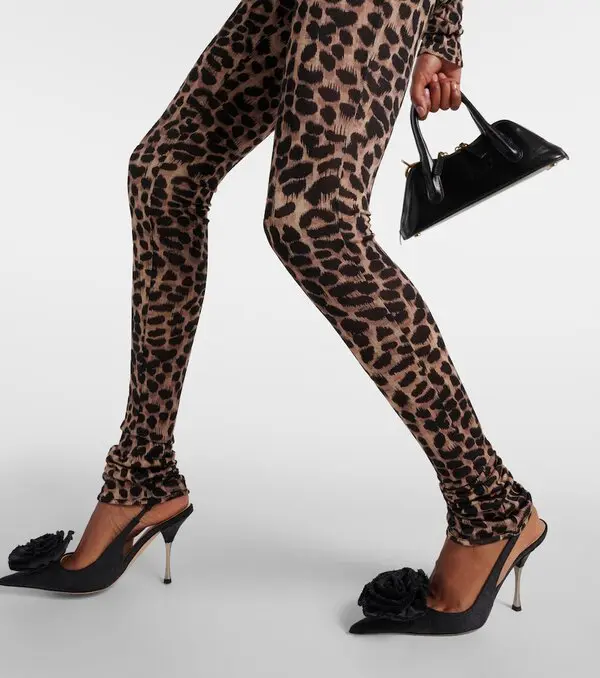 Blumarine Wool Leggings - Beige