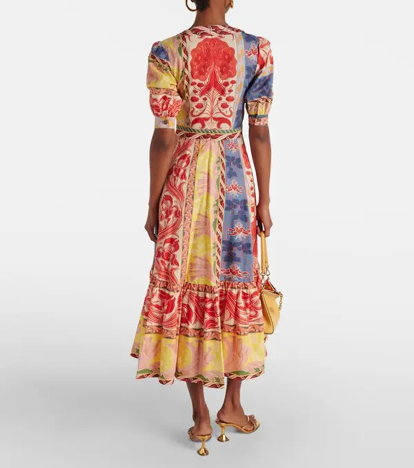 Etro Printed Cotton Wrap Dress - Multicoloured