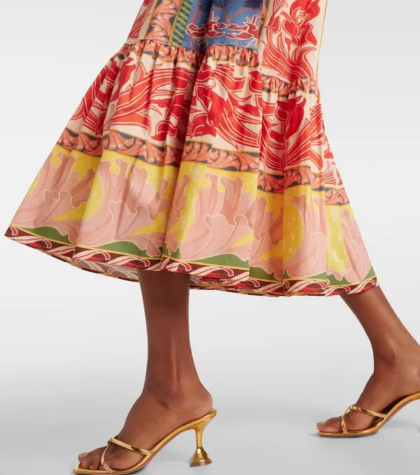 Etro Printed Cotton Wrap Dress - Multicoloured