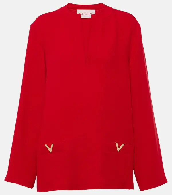 Valentino Garavani Vgold Cady Couture Top - Red