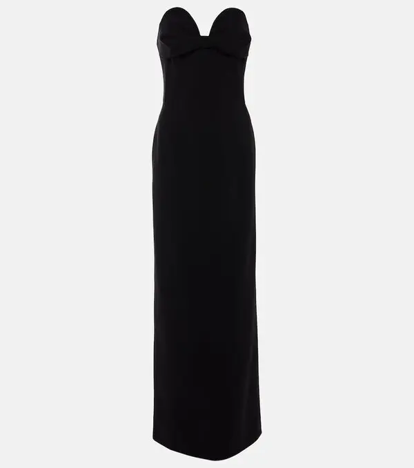 Magda Butrym Draped Bustier Gown - Black