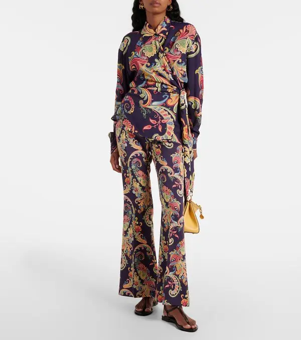 Etro Printed Wrap Top