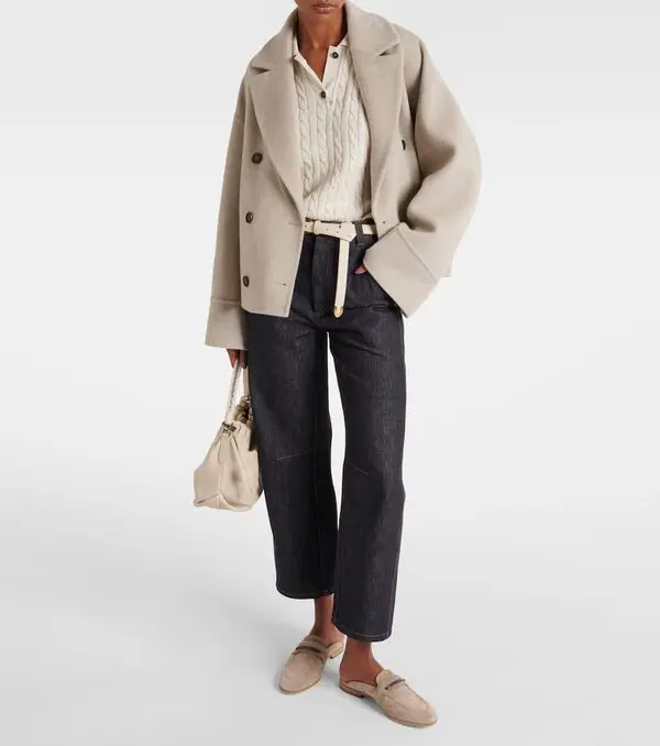 Brunello Cucinelli Cropped Wool And Cashmere Coat