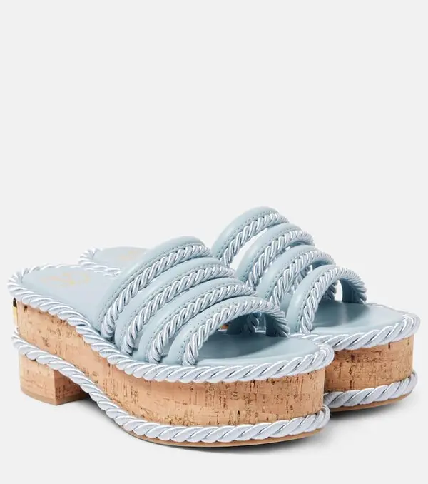Valentino Garavani Vlogo Summerblocks Platform Mules - Blue