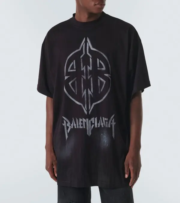Balenciaga Metal Bb Cotton Jersey T-shirt
