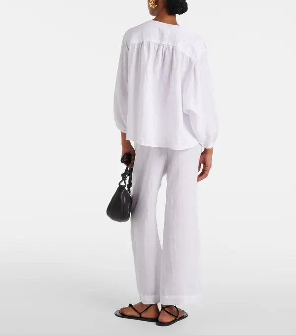 Velvet By Graham & Spencer Avis Linen Blouse