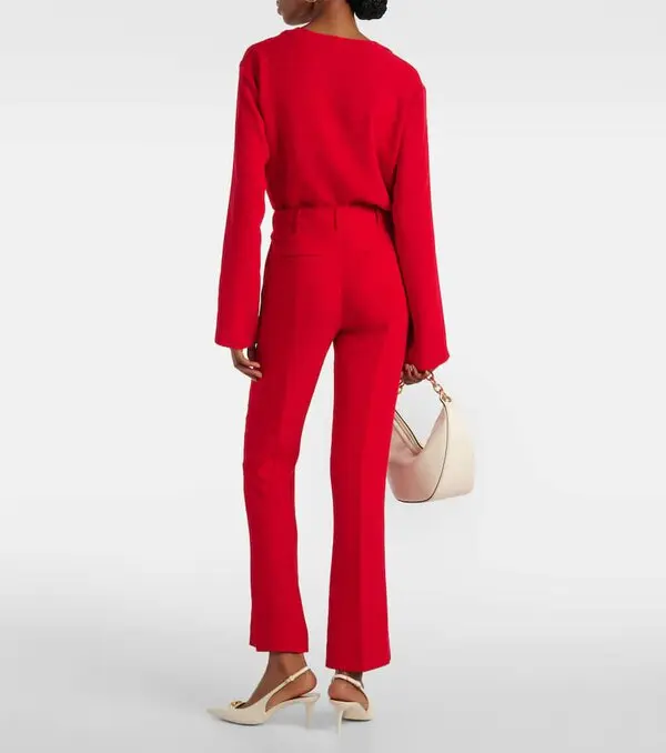 Valentino Garavani Cady Couture Straight Pants