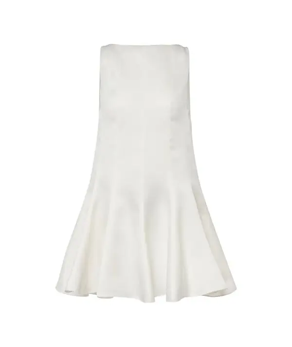 Khaite Mags Silk Mini Dress - White