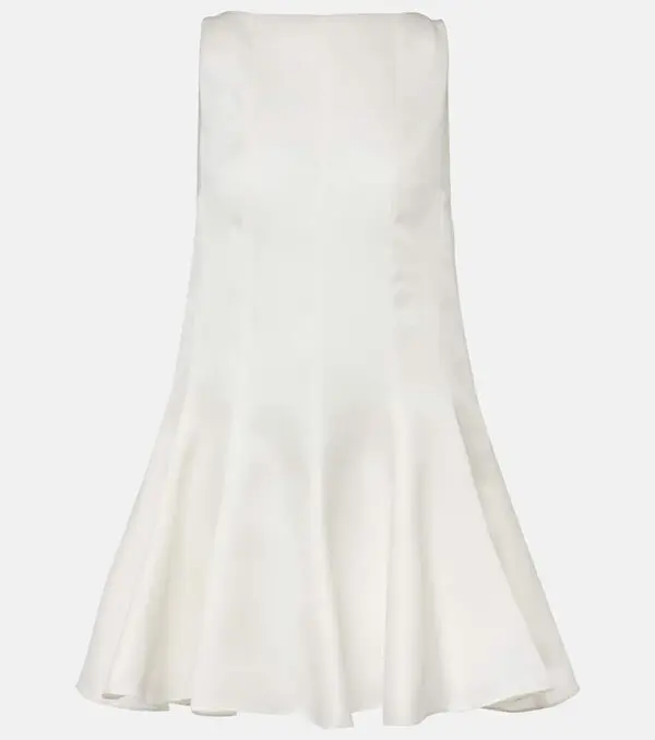 Khaite Mags Silk Mini Dress - White