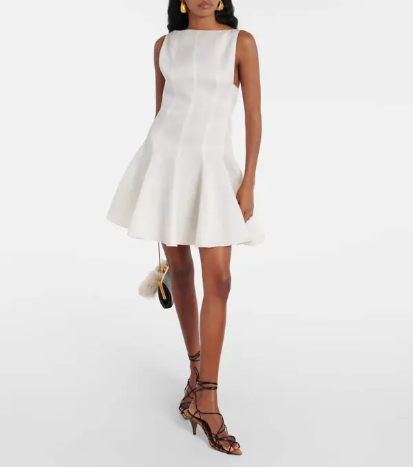 Khaite Mags Silk Mini Dress - White