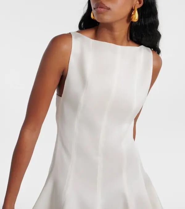 Khaite Mags Silk Mini Dress - White