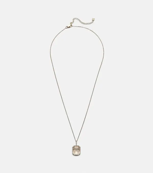 Mateo Initial 14kt Necklace With Quartz And Diamonds - Gold