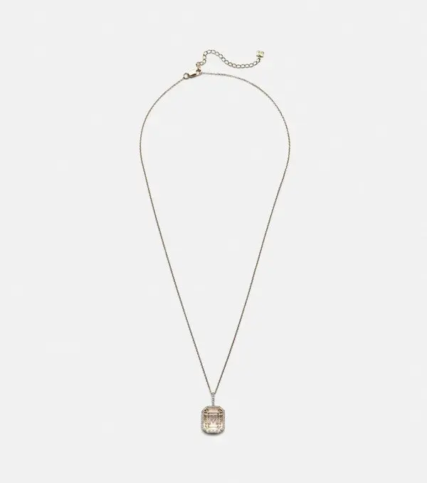 Mateo Initial Necklace With Quartz And Diamonds - Gold