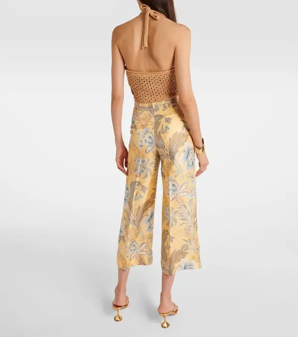 Etro Printed Wide-leg Pants