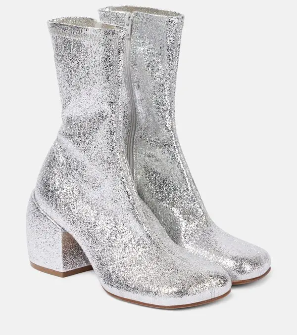 Dries Van Noten Embellished Ankle Boots - Silver