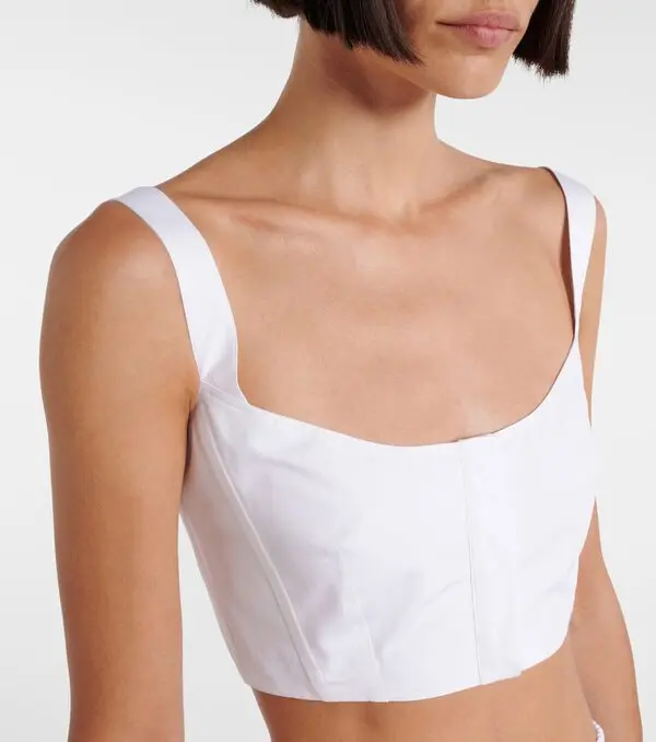Alaïa Cotton Crop Top