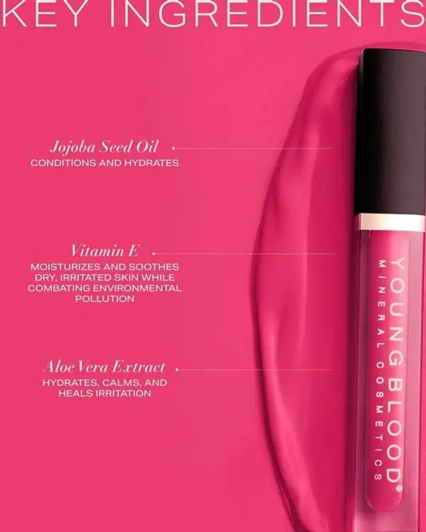YOUNGBLOOD MINERAL COSMETICS Hydrating Liquid Lip Creme - Bombshell