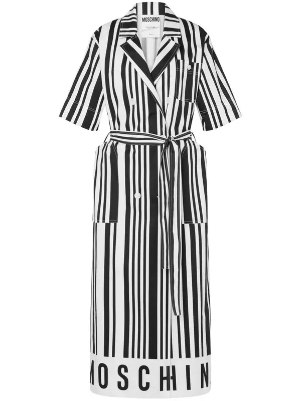 Moschino Barcode-print Cotton Dress