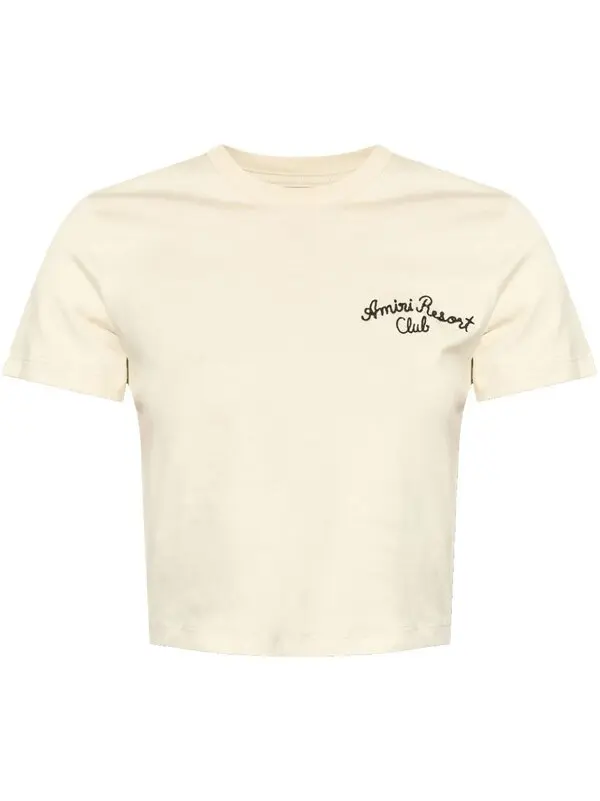 Amiri Embroidered Logo Crop Top