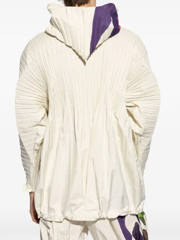 Issey Miyake Graphic Print Hooded Jacket