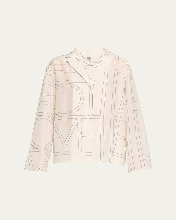 TOTEME Monogram Cotton Pj Top