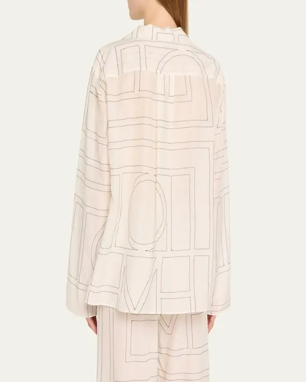 TOTEME Monogram Cotton Pj Top